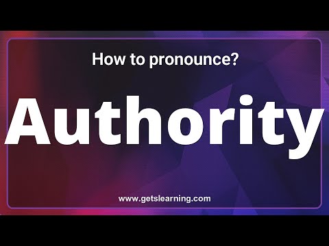 How to pronounce Authority in English correctly | common word