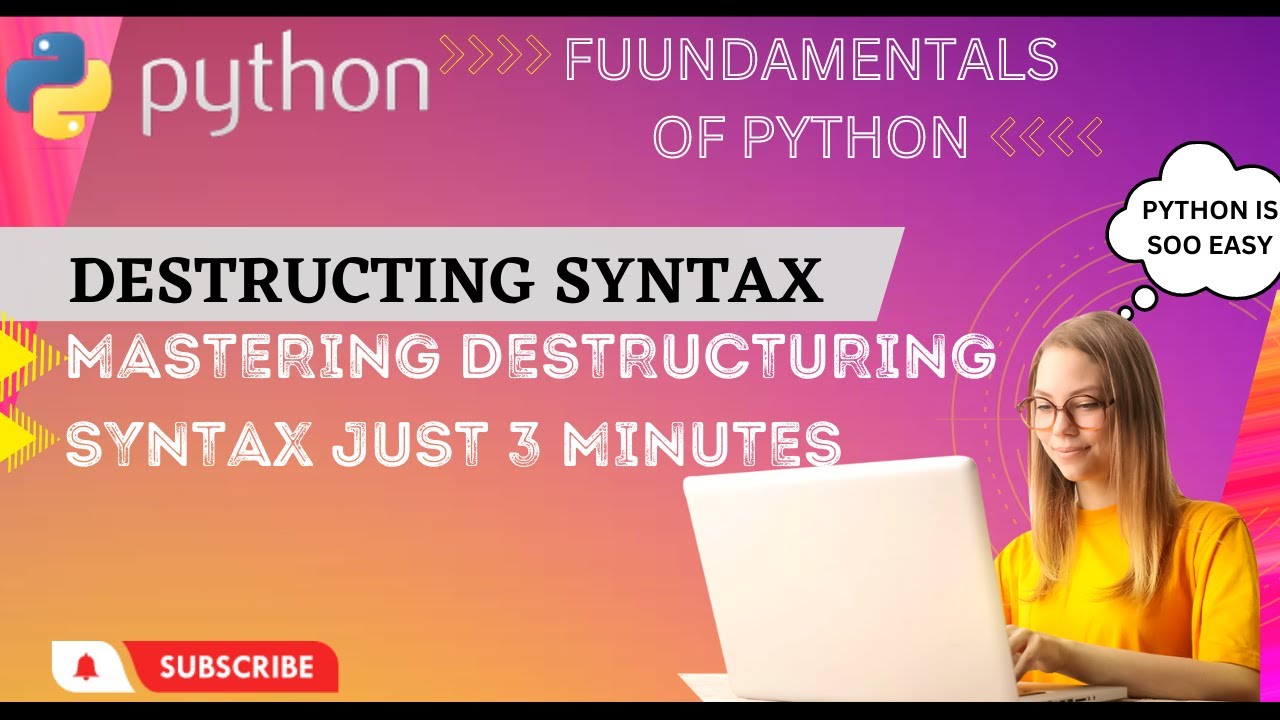 HOW TO DESTRUCTURE PYTHON SYNTAX | Destructuring data to variables in 3 minutes | Python beginners