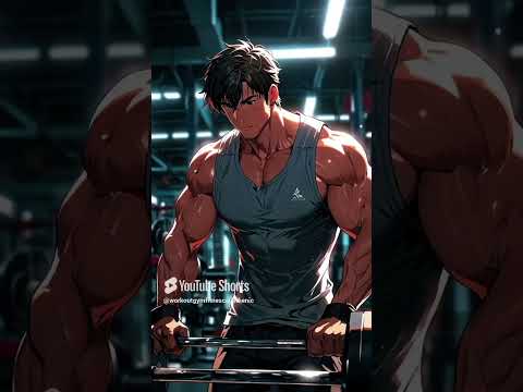 anime picture workout on gym. #workout #gym #motivation #anime #fitneess #shorts