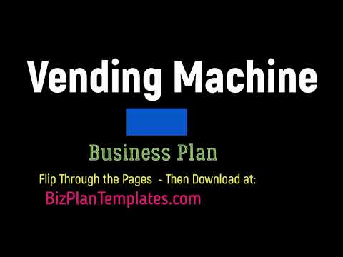Vending machine business plan - Template Example Sample