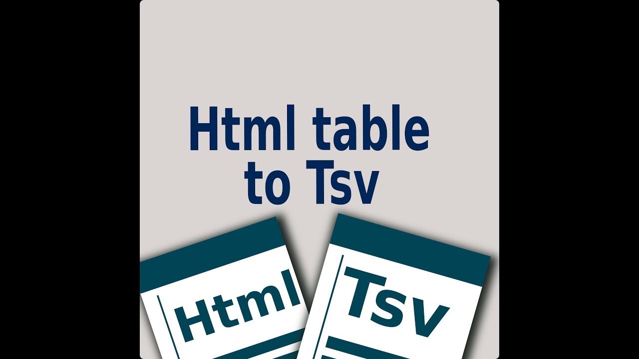 Html table to Tsv