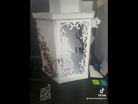 What I made using Dawn Bibby lantern die and tonic bride and groom die