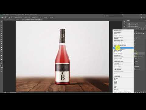 Wine Bottle Mockup for Photoshop
