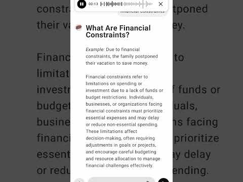 What Are Financial Constraints?