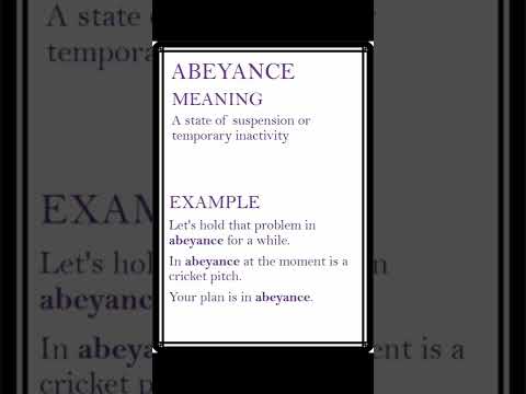 #31 #Abeyance #learn #word a #day #ielts #ieltsvocabulary #shorts