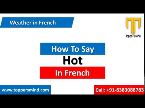 Hot weather in French : French Word For Hot Weather