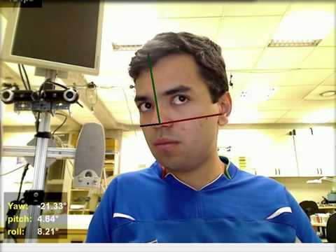 Remote control of a Robot Head using Computer Vision