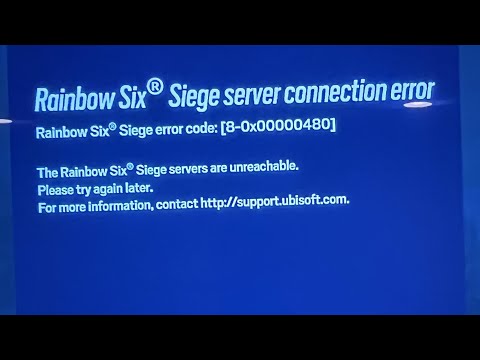 ubisoft can't connect rainbow six siege rainbow six siege server connection error code 8-0x00000480