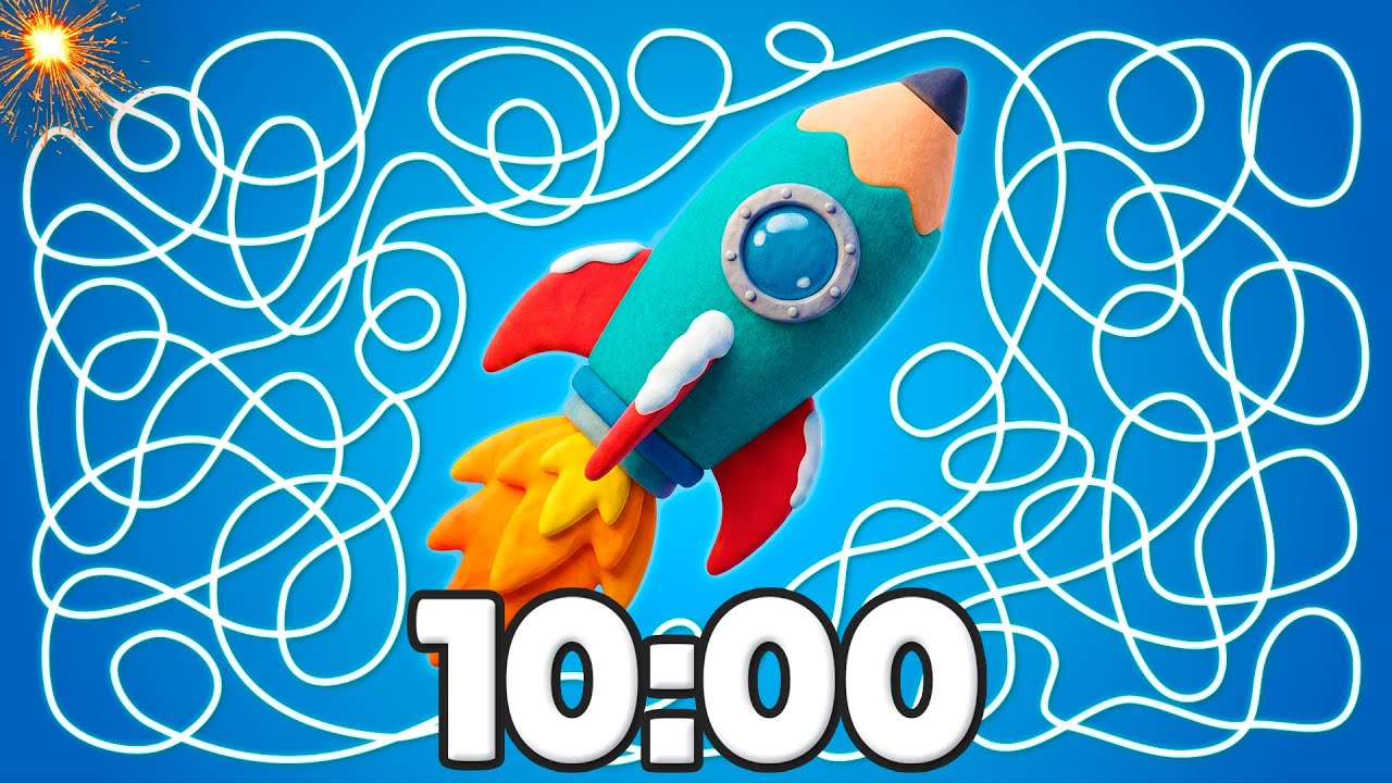 10 Minute [ROCKET] Timer 🚀❄️ | Fun Countdown!