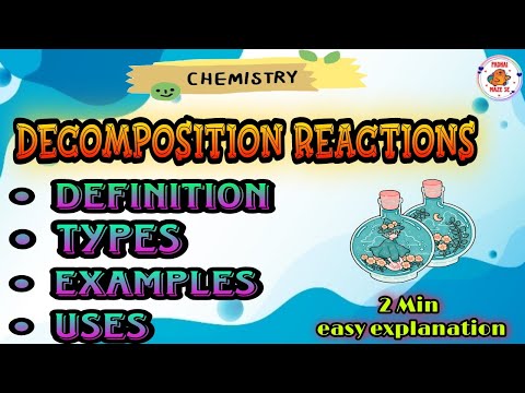 Decomposition reactions || Class 10th || Easy explanation in hindi || Type of decomposition #science