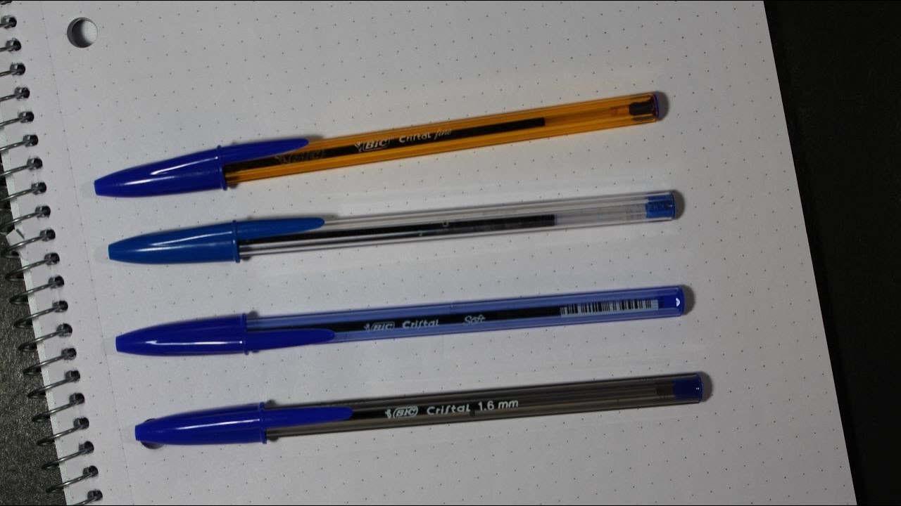 Bic Cristal Ballpoint Pen Comparison: Fine, Classic, Soft, Bold