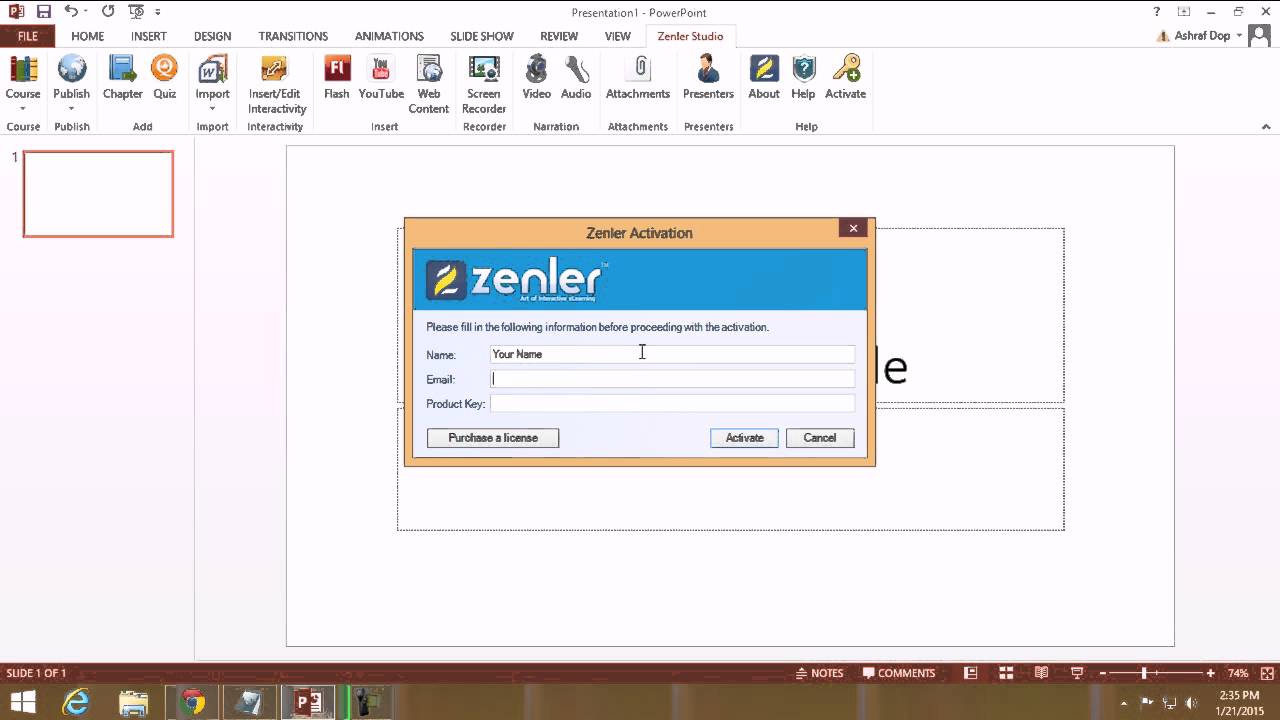 How to activate Zenler Studio