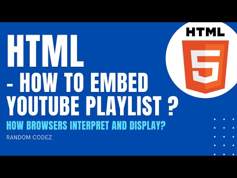 HTML Iframes - Embed YouTube Playlist into an HTML document