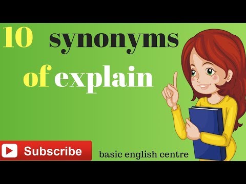 10 synonyms of explain