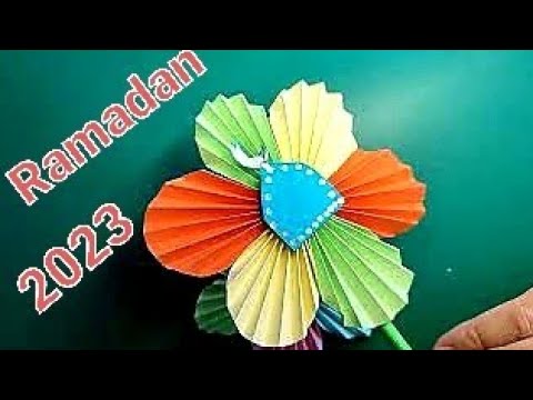 Comment faire une carte de vœux fleur, Ramadan 2023🕌