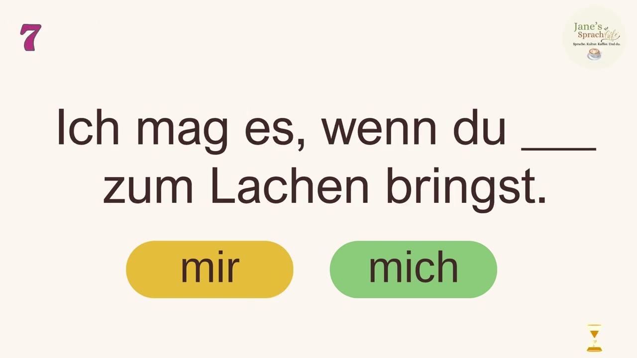 Mir oder Mich - 20-Fragen-Quiz