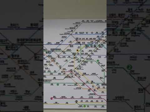 Weblike Subway Map around Seoul South Korea
