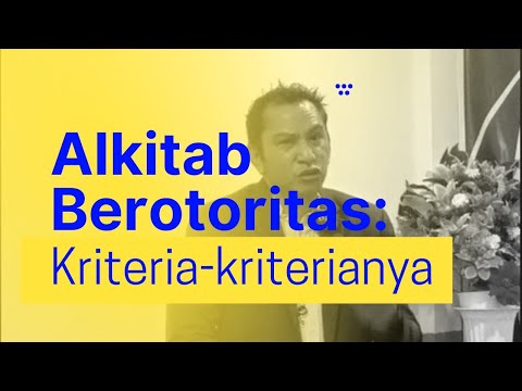 Otoritas Alkitab: 3 Kriteria Akumulatif