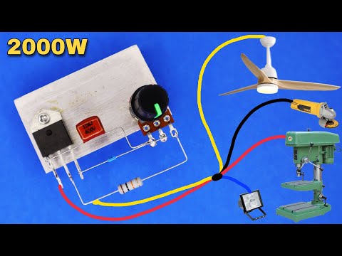 How To Make AC Dimmer Circuit // Perfect and Smoothly Working 2000 Watt Regulator