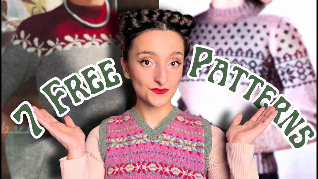 12 Stunning 1940s Colorwork Knitting Patterns (7 Free!)