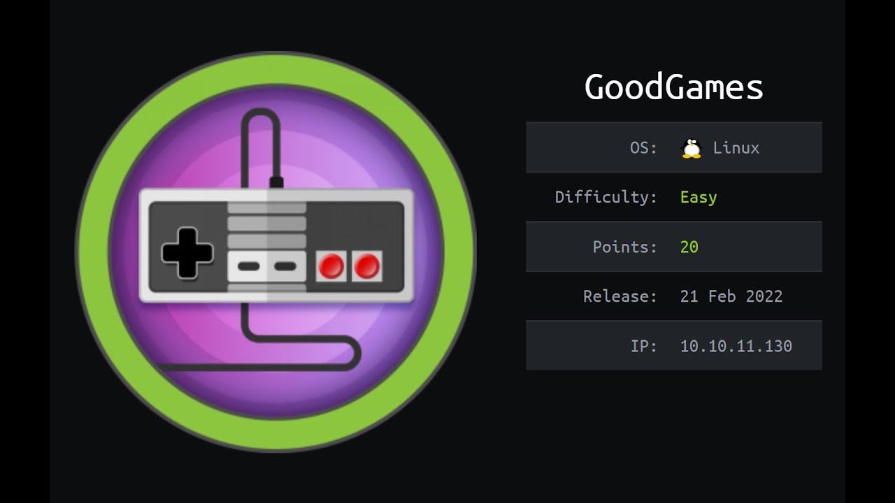 Hack The Box - GoodGames - Walkthrough
