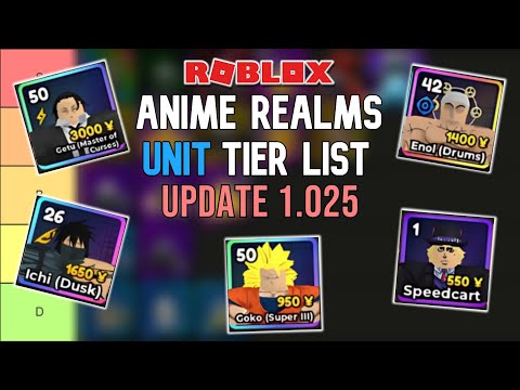 *UPDATE 1.025* Anime Realms Tier List