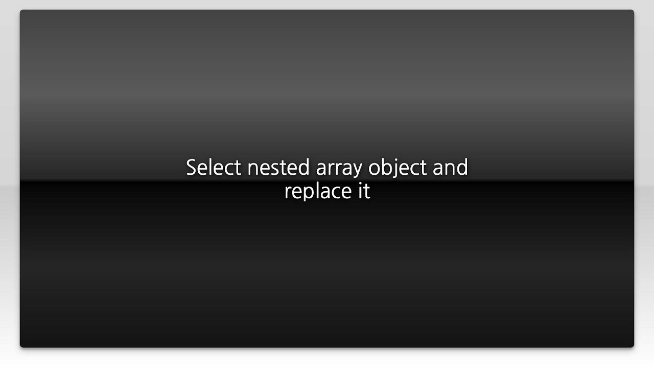 Select nested array object and replace it