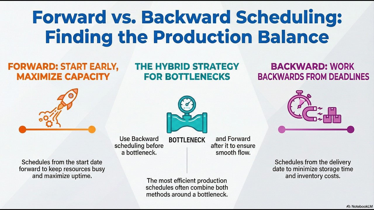 Mastering Forward and Backward Production Scheduling