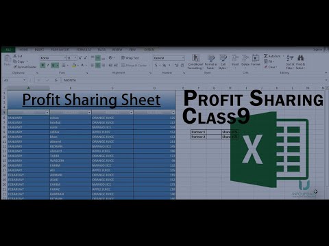 MS Profit Sharing Distribution (0 To beginner) MS Excel Basics Training.