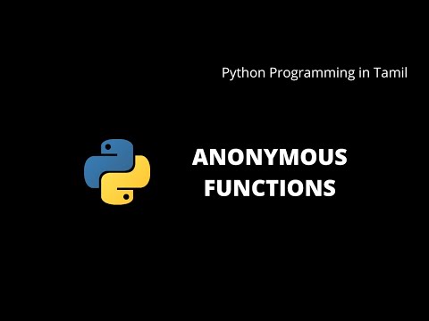 Python Anonymous Function | Python Programming in Tamil | #6
