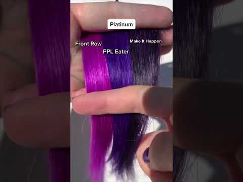 3 purples on 3 levels of hair ๐ #shorts #hairdye #purplehair