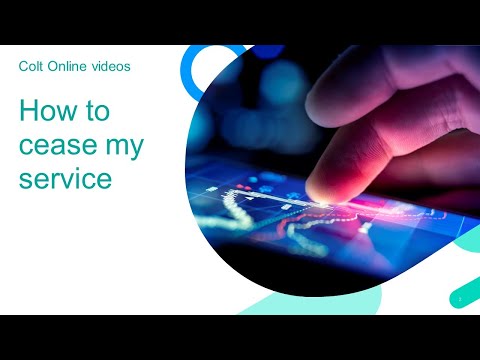 Colt Online - How to cease my service