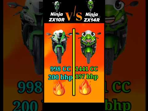 Ninja zx10r vs Ninja zx14r ๐โ#comparison #viral #shorts