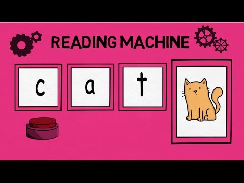 Reading machine, middle a, CVC words, blending 3 letter words, lowercase, phonics.