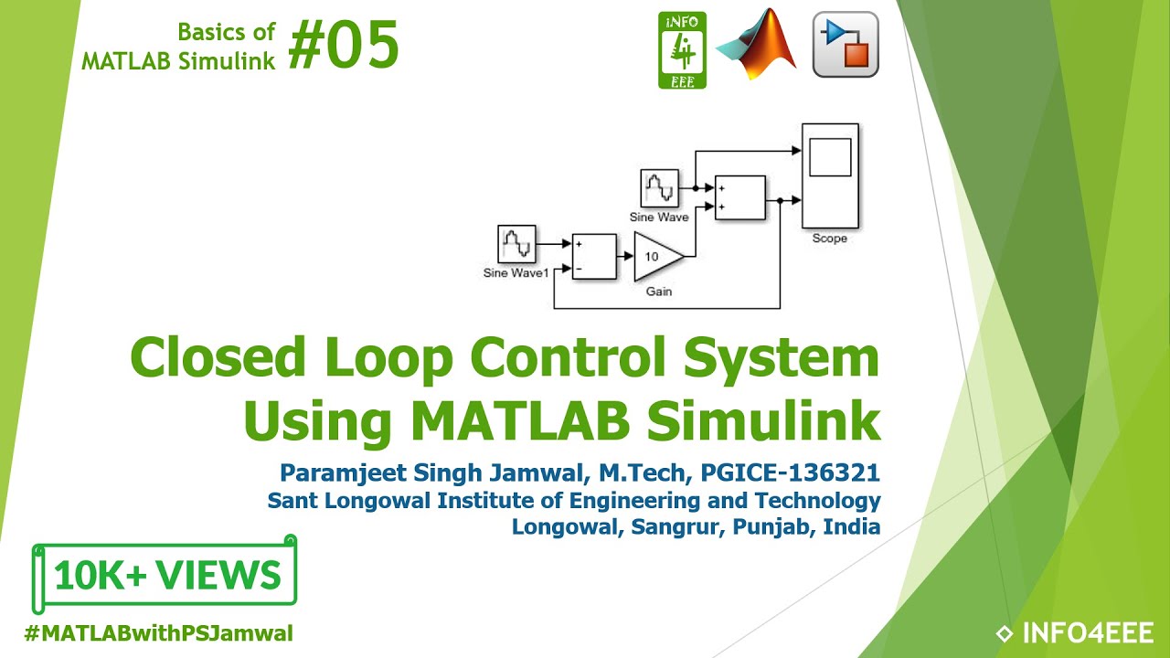 Closed Loop Control System Using MATLAB Simulink | Sum Block in MATLAB Simulink #05 | Module 2