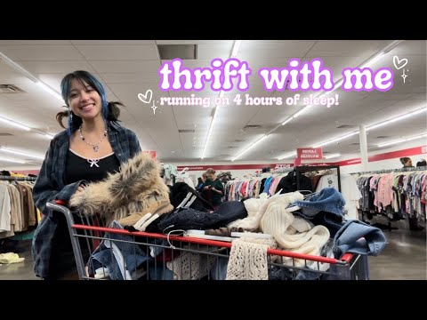 THRIFT WITH ME!! Y2K, hello kitty, vintage corsets & dresses, & more! (+try-on)