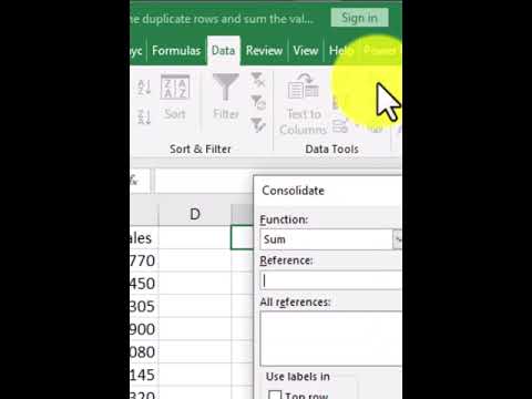 Excel Pro Tips: Consolidate and Sum Excel Rows with Advanced Consolidation Functions