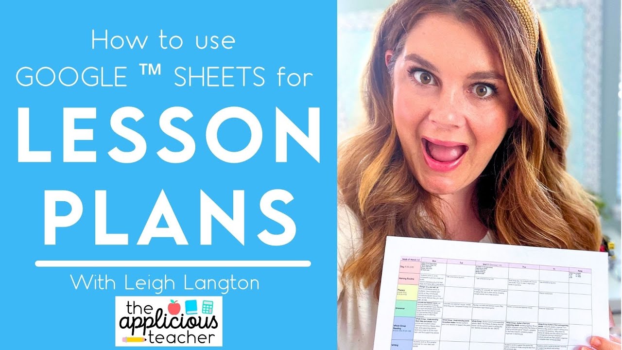 Google Sheets Lesson Plan Tutorial