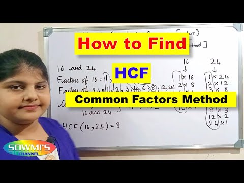 HCF | How to find HCF using Common Factors Method | Highest common factor | GCD