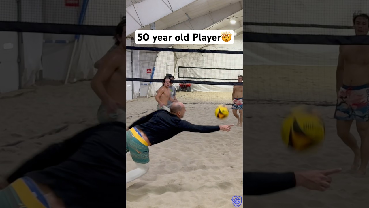 50 Year Old Beach Volleyball Player BALLING🏐🔥 #beachvolleyball #volleyball #volleyballworld #sport