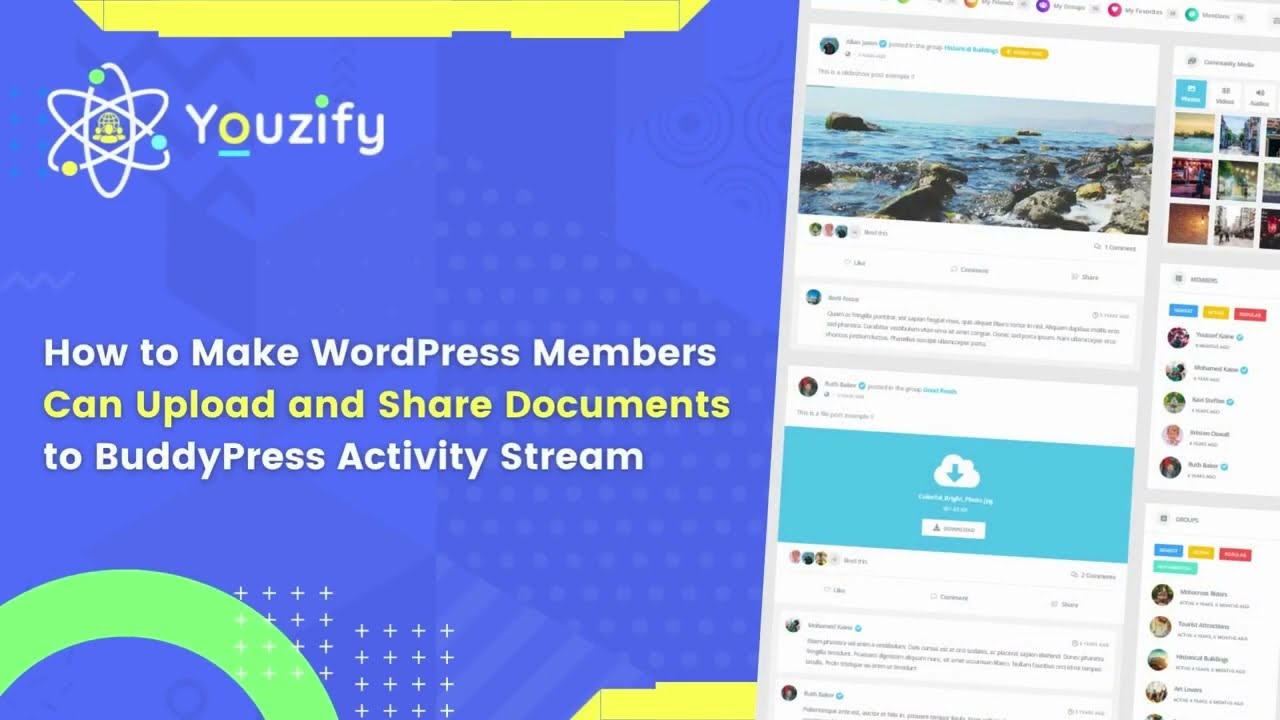 WordPress Members Can Upload and Share Documents to BuddyPress Activity Stream