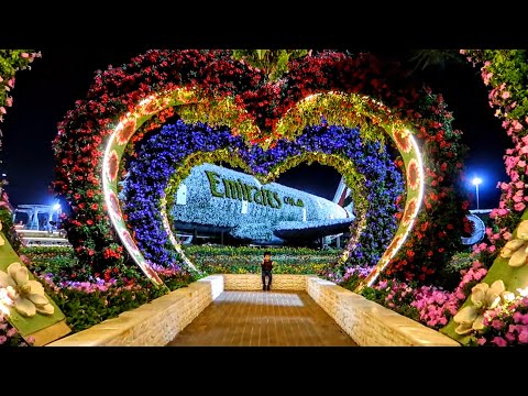 Dubai Miracle Garden 2020 (Night Tour)