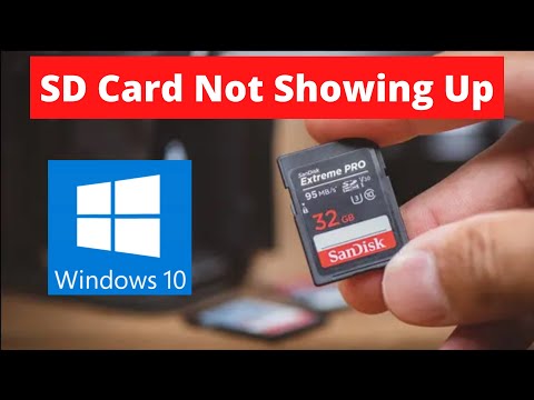 SD Card Not Showing Up or Working in Windows 10