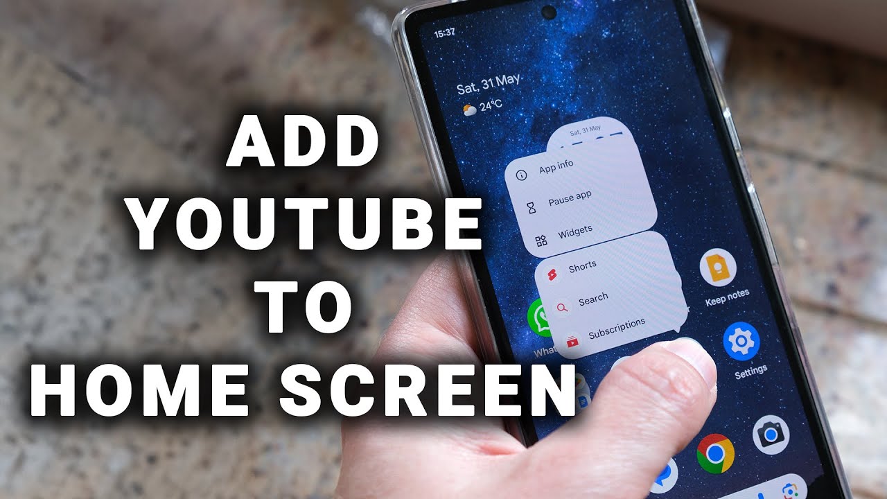 How to Add Youtube to Home Screen in Android - Full Guide