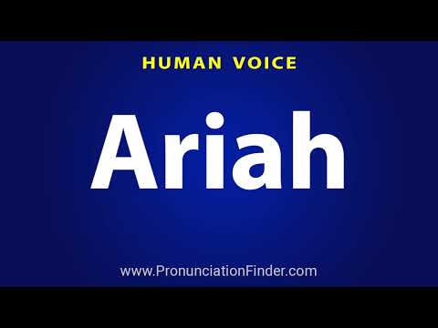 How To Pronounce Ariah