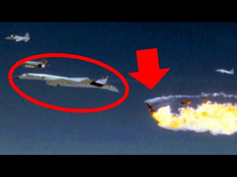 XB-70 Bomber Hits an F-104 Fighter