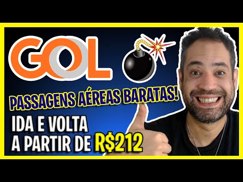 SÓ R$212! GOL IDA E VOLTA RELÂMPAGO! OPORTUNIDADE DE PASSAGENS AÉREAS GOL BARATAS!
