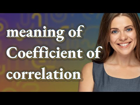 Coefficient of correlation | meaning of Coefficient of correlation