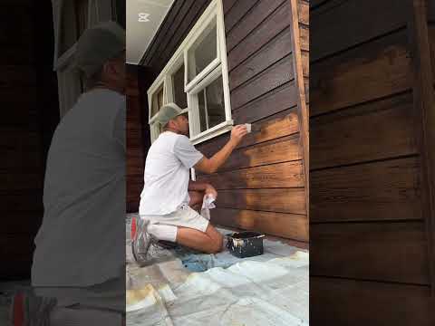First coat of Sikkens Cetol HLSe going down! #oil #stain #timber #howto #painter