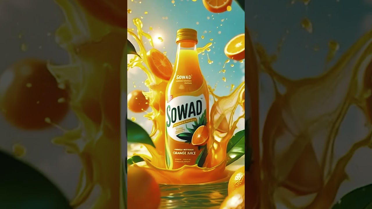 Sowad – AI Generated Tropical Juice Ad | Hyper-Realistic Orange Juice Splash